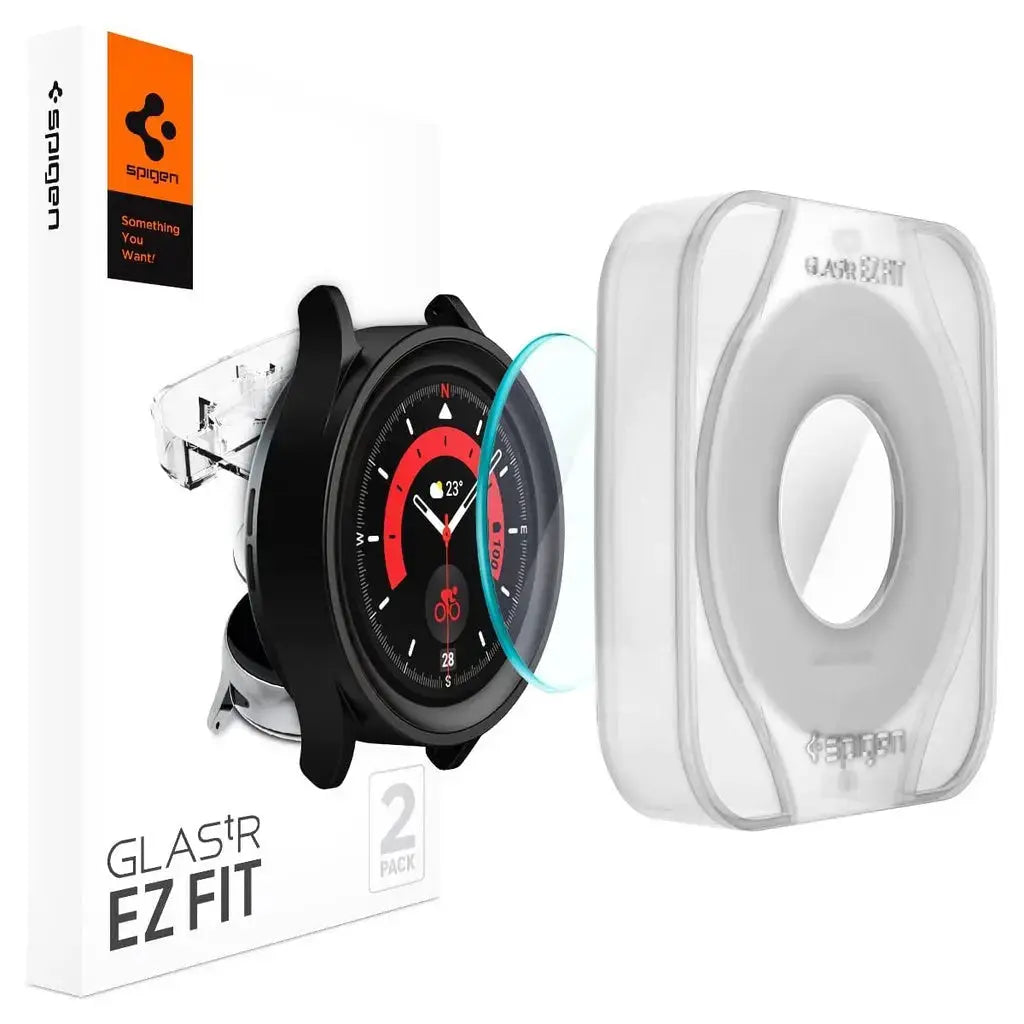 Spigen [2 Pack] Galaxy Watch 5 Pro Screen Protector (45mm) EZ FIT