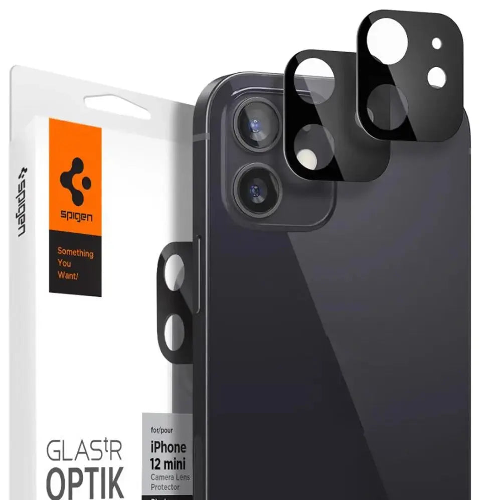 Spigen [2 Pack] iPhone 12 Mini Camera Lens Protector Optik - Tech