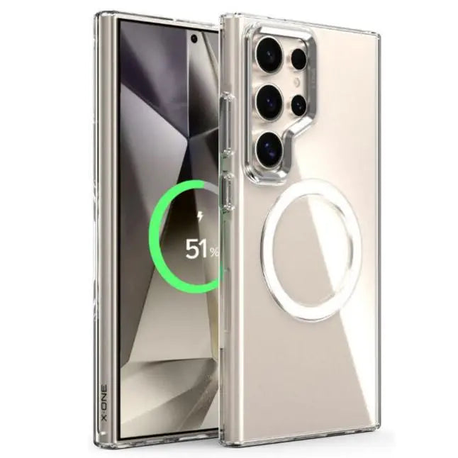 X-One Galaxy S24 Ultra Forever Clear Magnetic Case Ultra Clear Anti